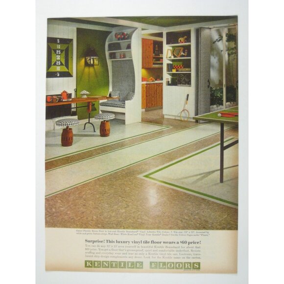 Kentile Floors | Art | Vintage 96s Kentile Floors Advertisement Print ...
